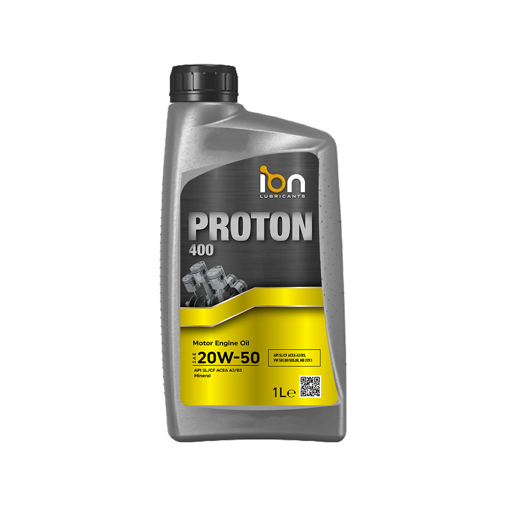 PROTON 400 SAE 20W-50 API SL/CF ACEA A3/B3 Mineral (1L) – ION Lubricants