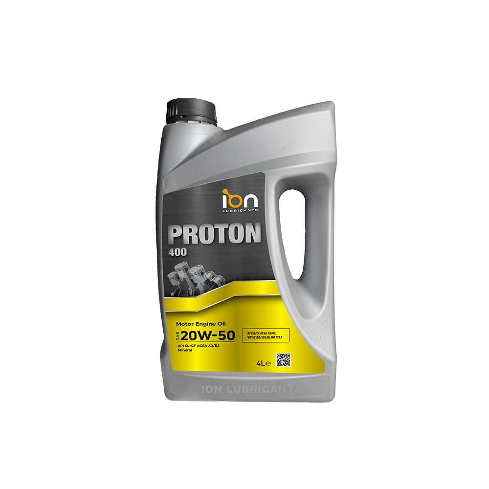 PROTON 400 SAE 20W-50 API SL/CF ACEA A3/B3 Mineral (4L) – ION Lubricants